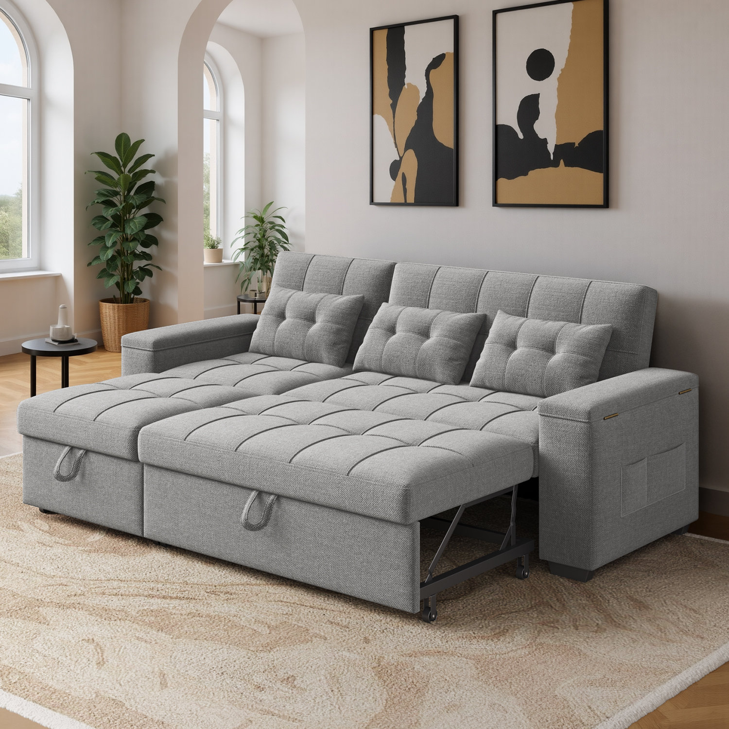 Latitude Run® 87‘’upholstered Sleeper Sofa & Reviews | Wayfair