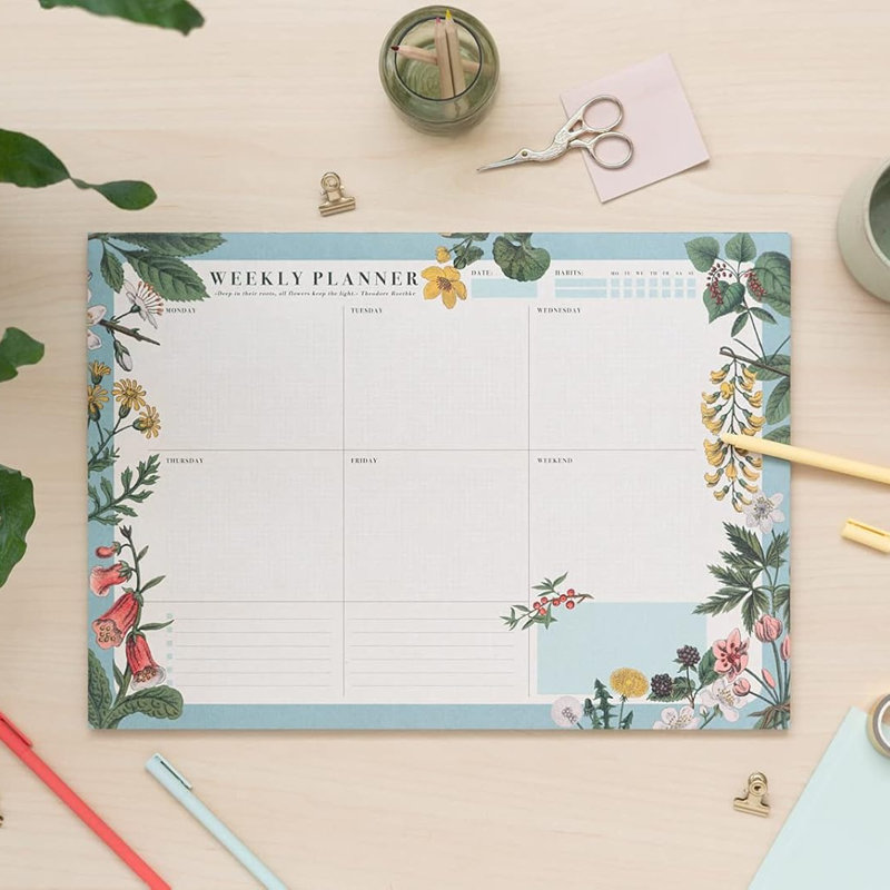 Dakota Fields Weekly Planner Desk Calendar | Wayfair