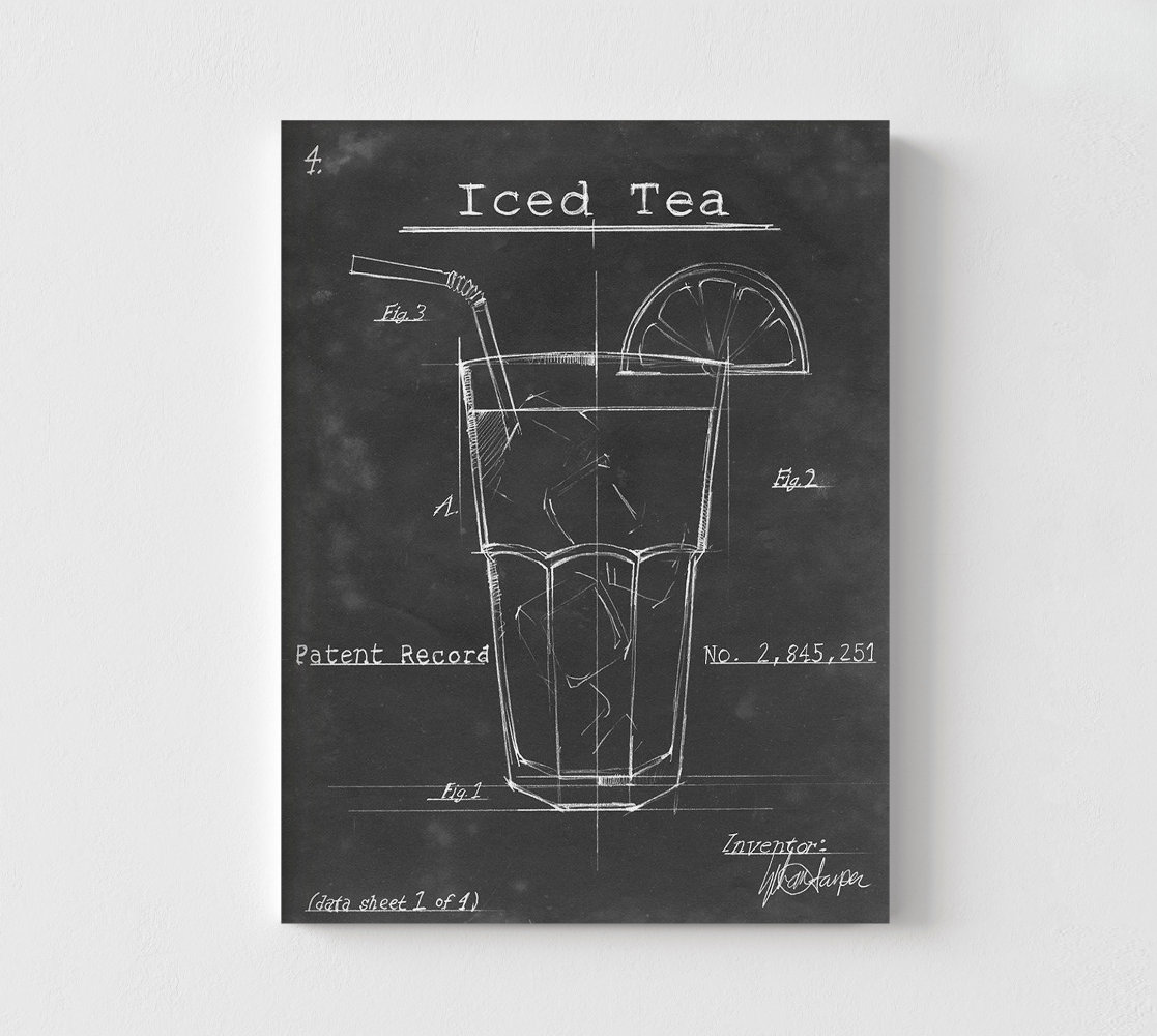 WeFrameArt Tea Room Blueprint Artwork Decor Idea, Tea Time Gift Idea ...