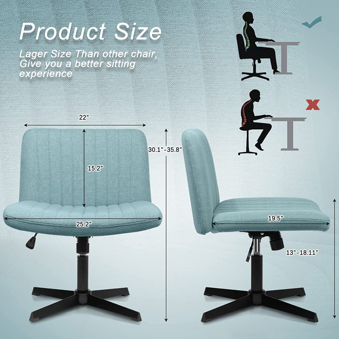 Wade Logan® Beaussicot Polyester Desk Chair no Wheels & Reviews | Wayfair