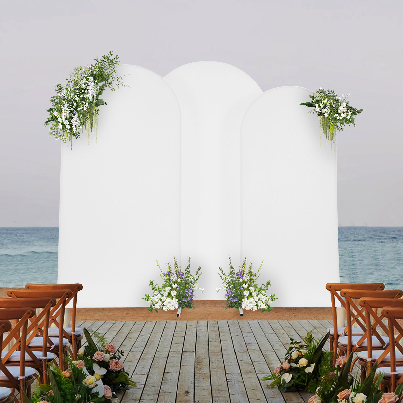 YaoTown 3 Piece Metal Arch Wedding Backdrop Stand Set & Reviews | Wayfair