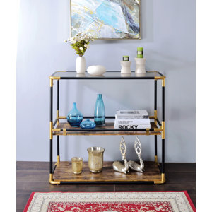 Mercer41 Yuma 33.99'' Glass Top Console Table | Wayfair
