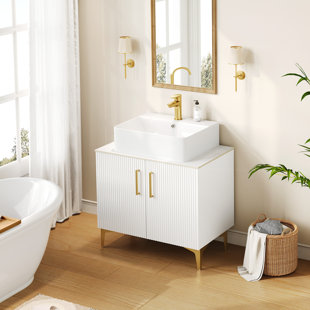 Gold Bathroom Vanities You'll Love | Wayfair