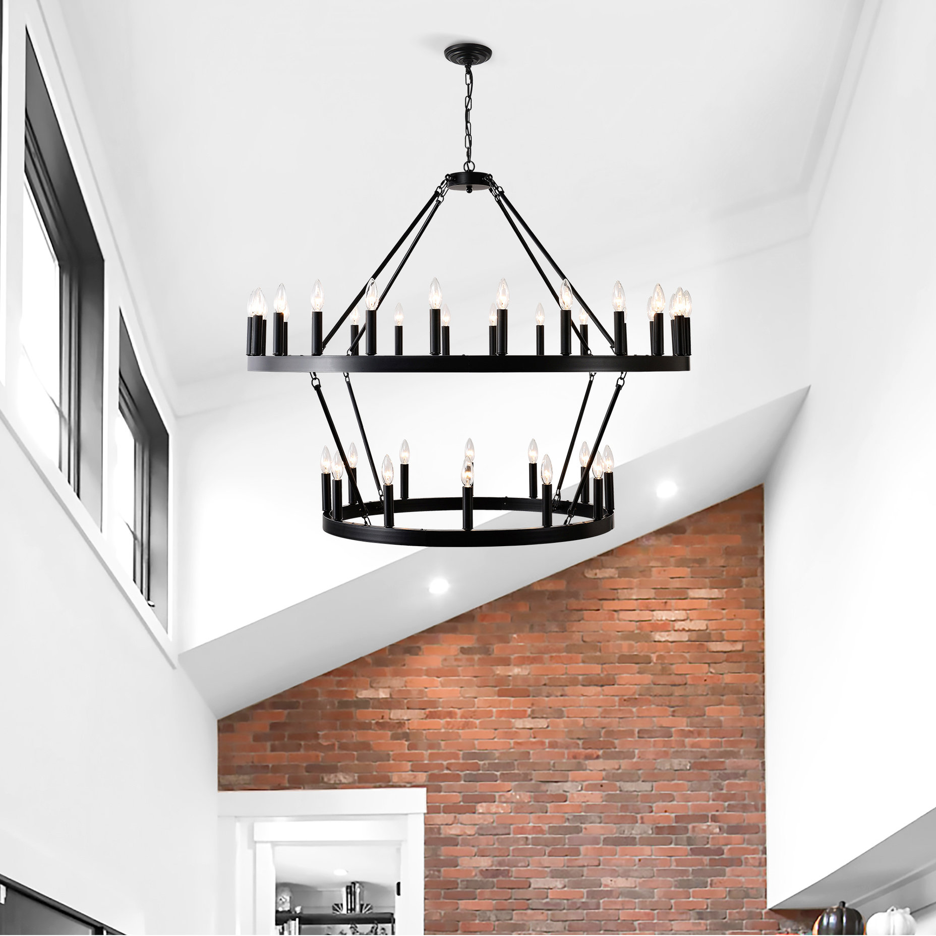Everly Quinn 2 , 36-, Black Metal, Classic For Kitchen Island Ceiling ...