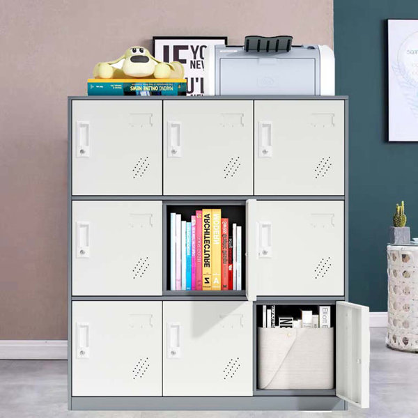 TiramisuBest Metal 3 - Tier 35'' Gym & Locker Room Locker with Built In ...