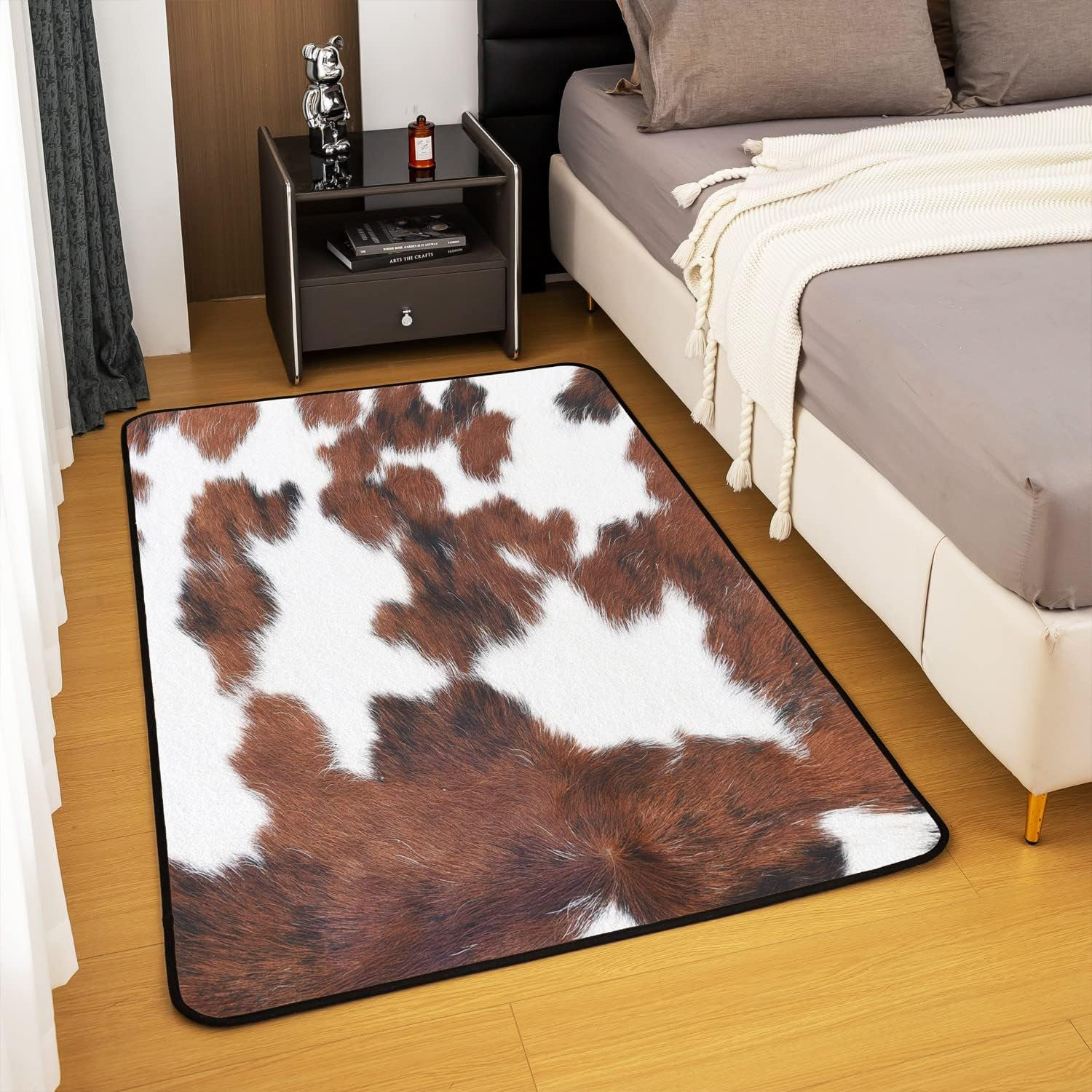 AMIPOR Cowhide Area Rugs For Bedroom Living Room, Western Farm Animal ...