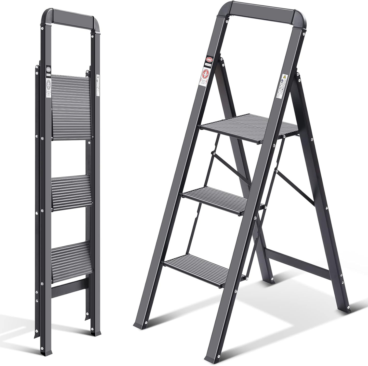 WFX Utility™ The Step Ladder, 3 Steps, Folding Step Ladder with ...