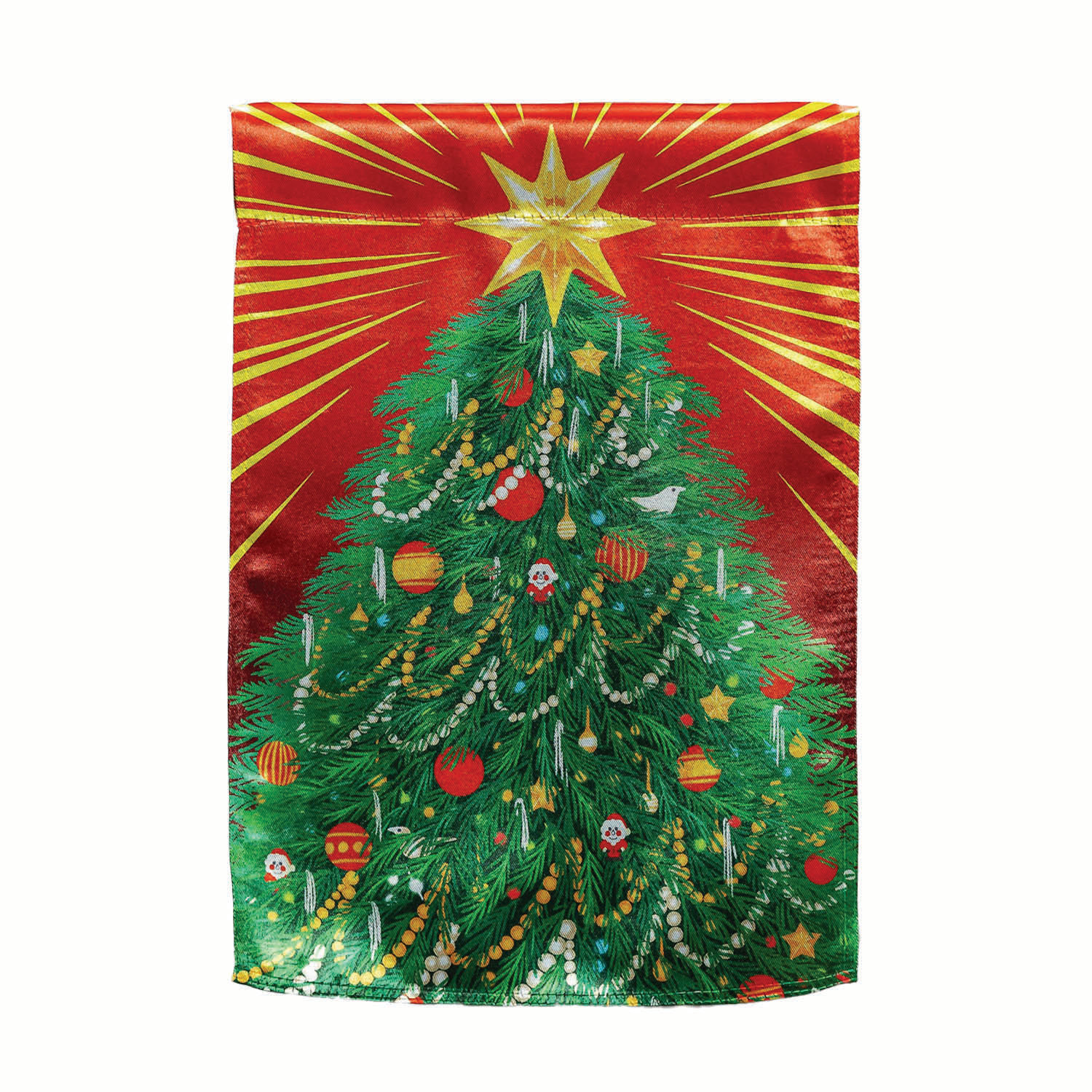 The Holiday Aisle® Classic Christmas Tree Lustre Garden Flag | Wayfair