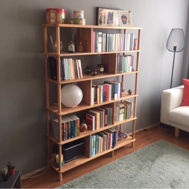 Demontha Solid Wood Minimalist Bookcase | Wayfair