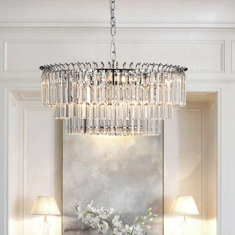 Mercer41 Futral 9 - Light Dimmable Crystal Chandelier | Wayfair