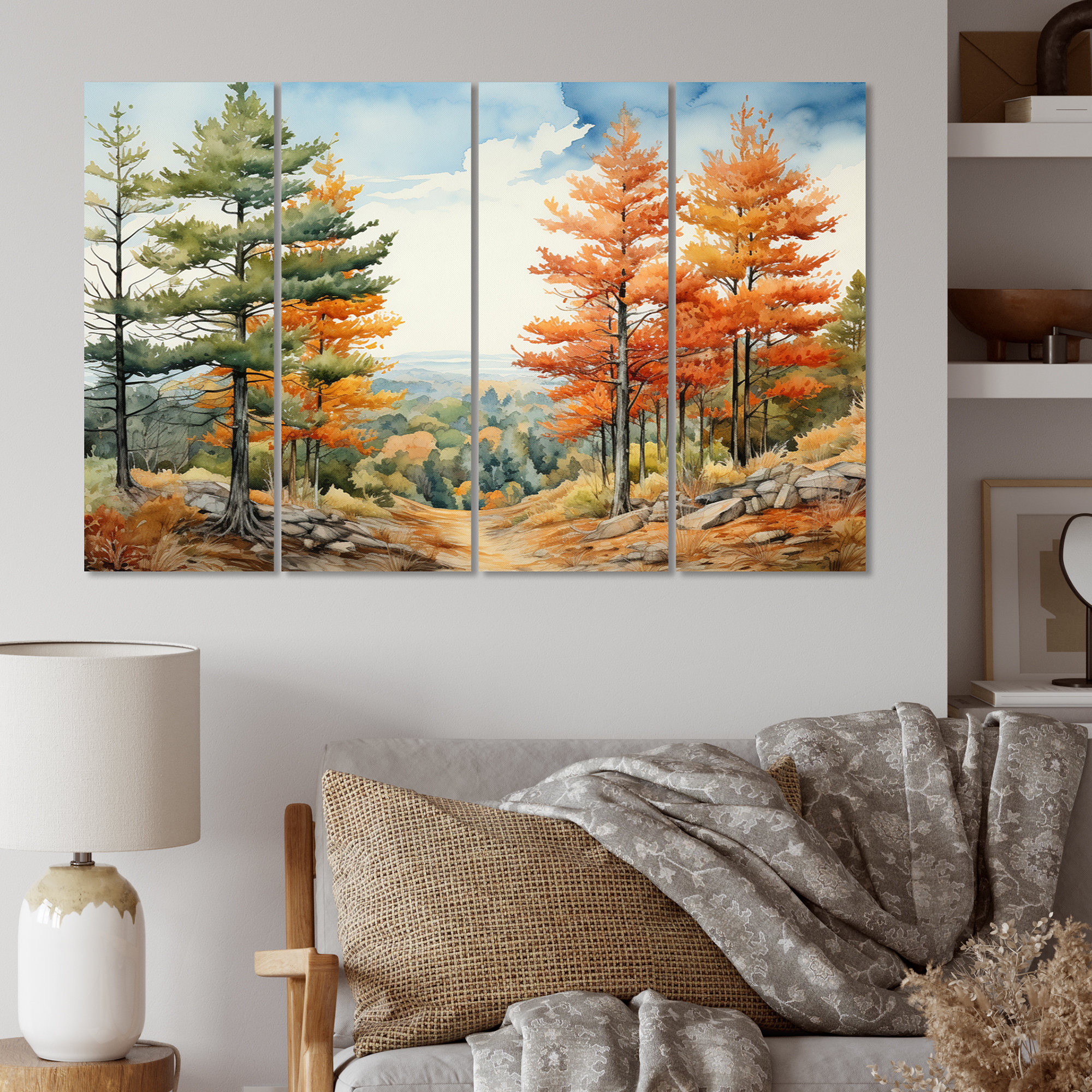 Millwood Pines Pine Tree Autumn Whispers II - Tree Pine Wall Art Living ...