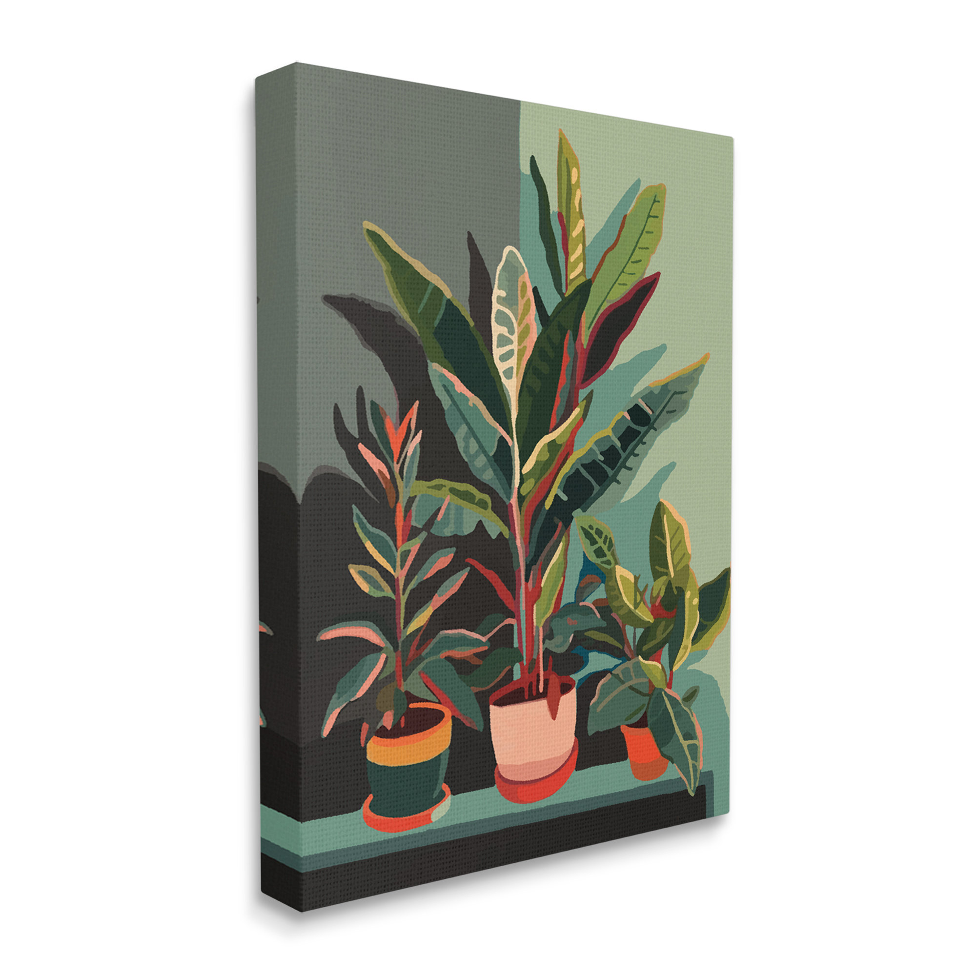 Beachcrest Home Modern Potted Plants Canvas Wall Art Design By Ziwei Li ...