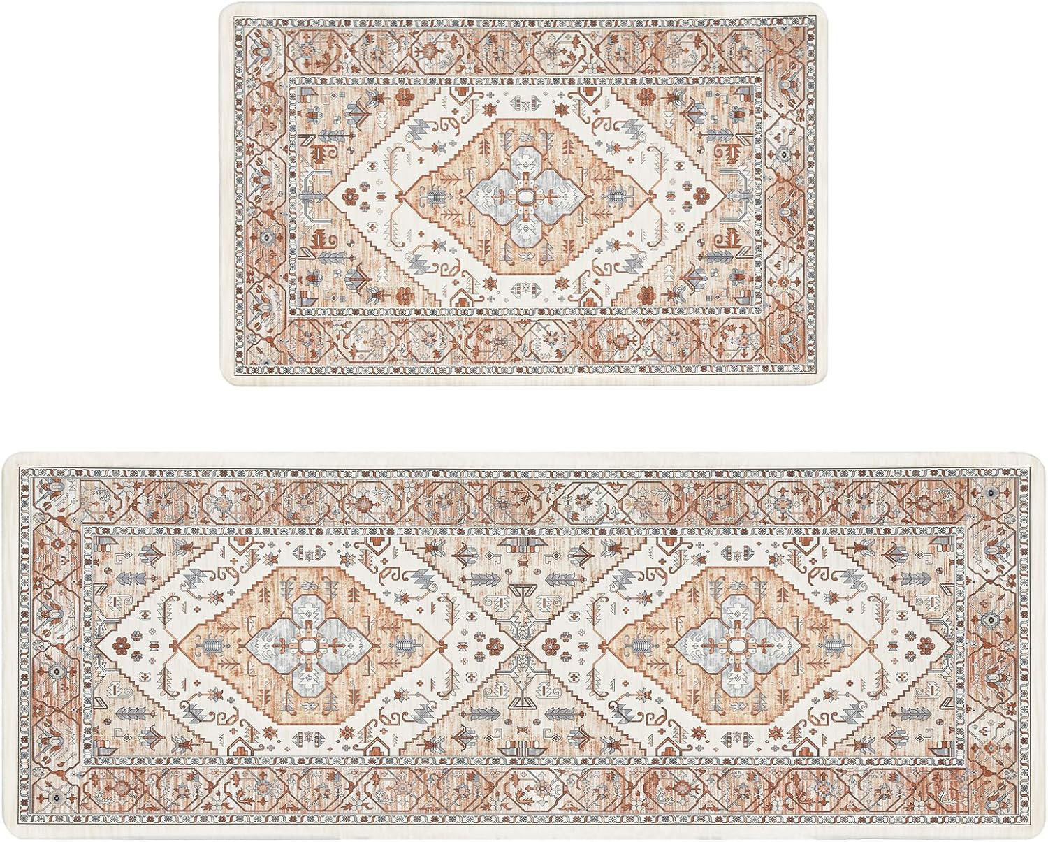 Bungalow Rose Cushioned Memory Foam 2 Piece Kitchen Rug Set, Non Slip ...