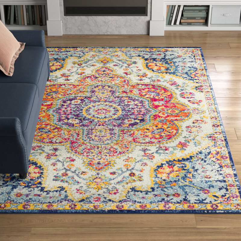 Langley Street Adeliza Oriental Gray/Orange/Pink Area Rug & Reviews ...