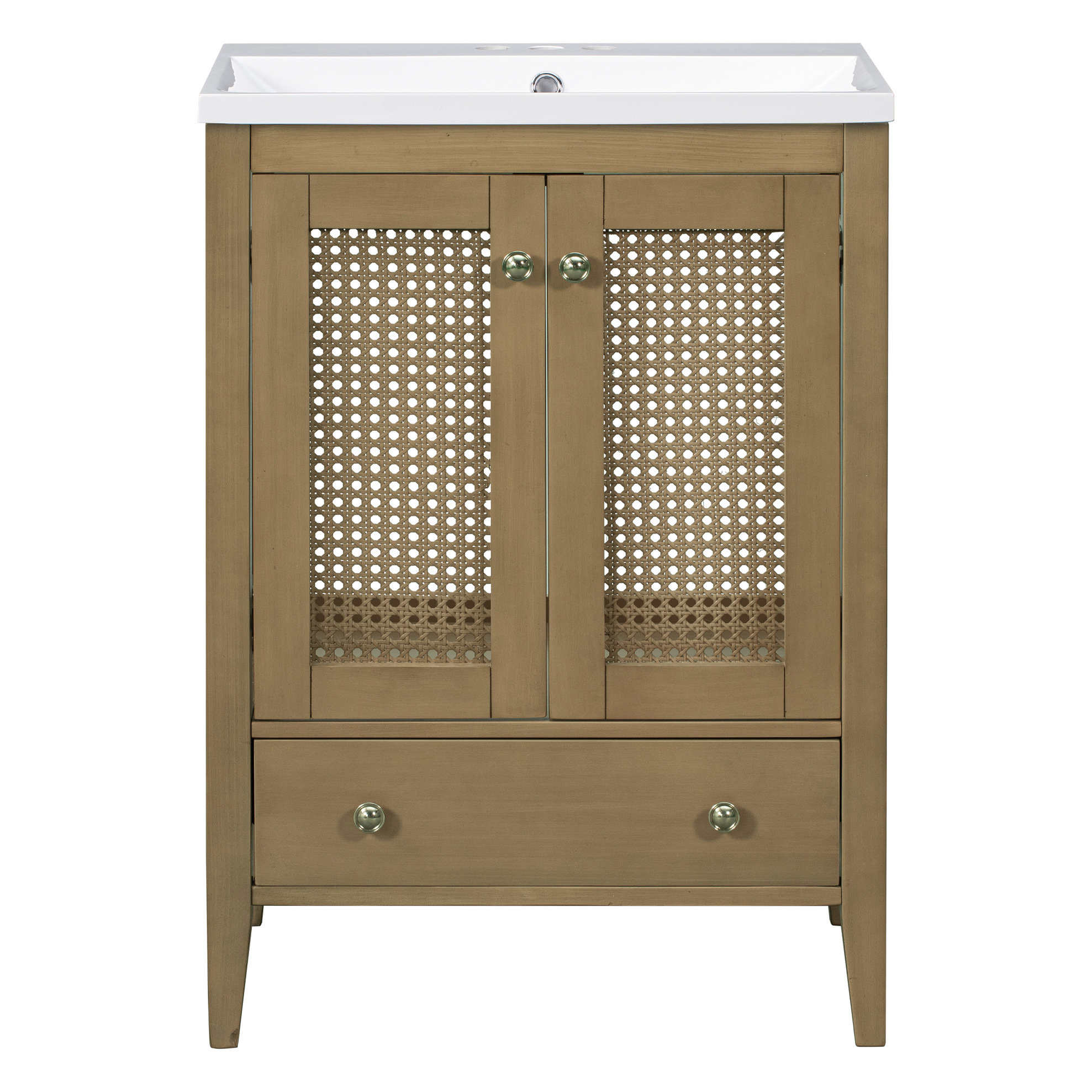 Bay Isle Home™ 24" Bathroom Vanity With Ceramic Basin & Cabinet ...