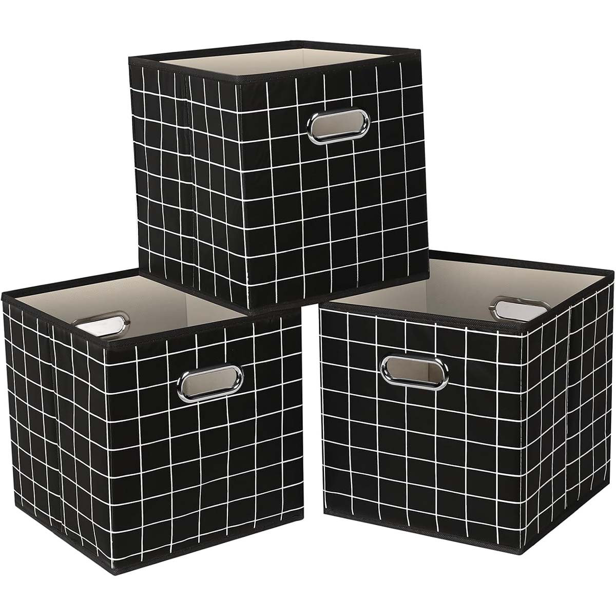 KINOFO Cloth Storage Bins,Fabric Cube Organizer With Dual Handles ...