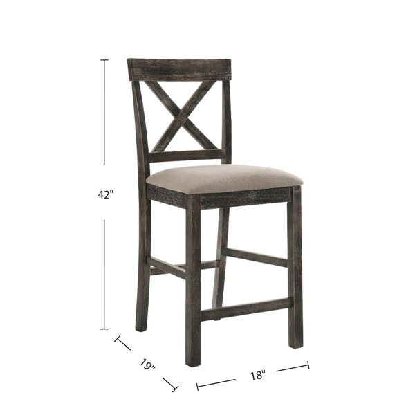 Hokku Designs Dining Chairs In Of 2, Linen Upholstered, Tan And Grey ...