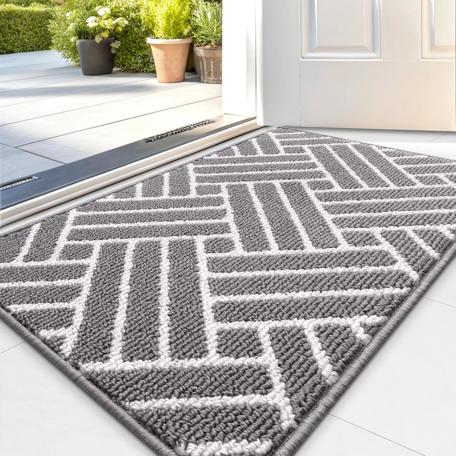 inside door mat grey