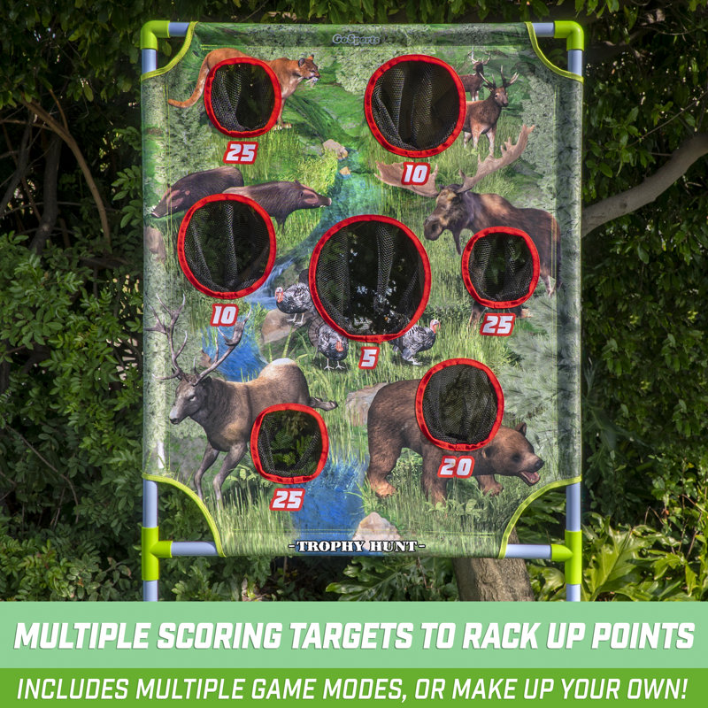 GoSports 2.58' x 2.58' Foam Fire Trophy Hunt Plastic Cornhole Board ...