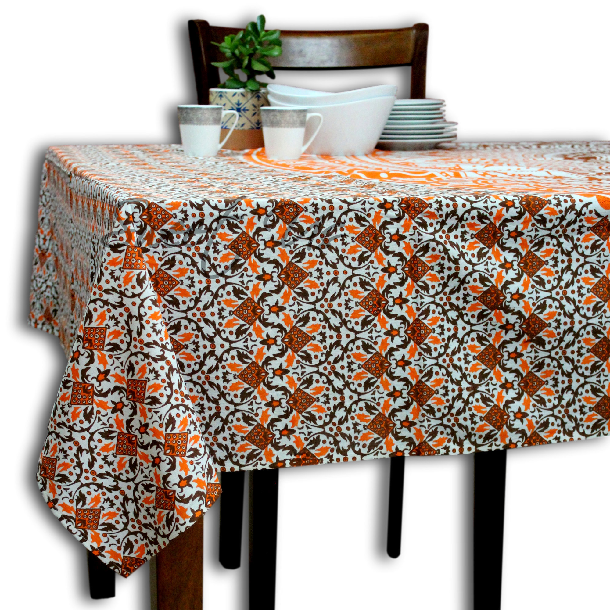 Bungalow Rose Cotton Floral Tablecloth Rectangle | Wayfair