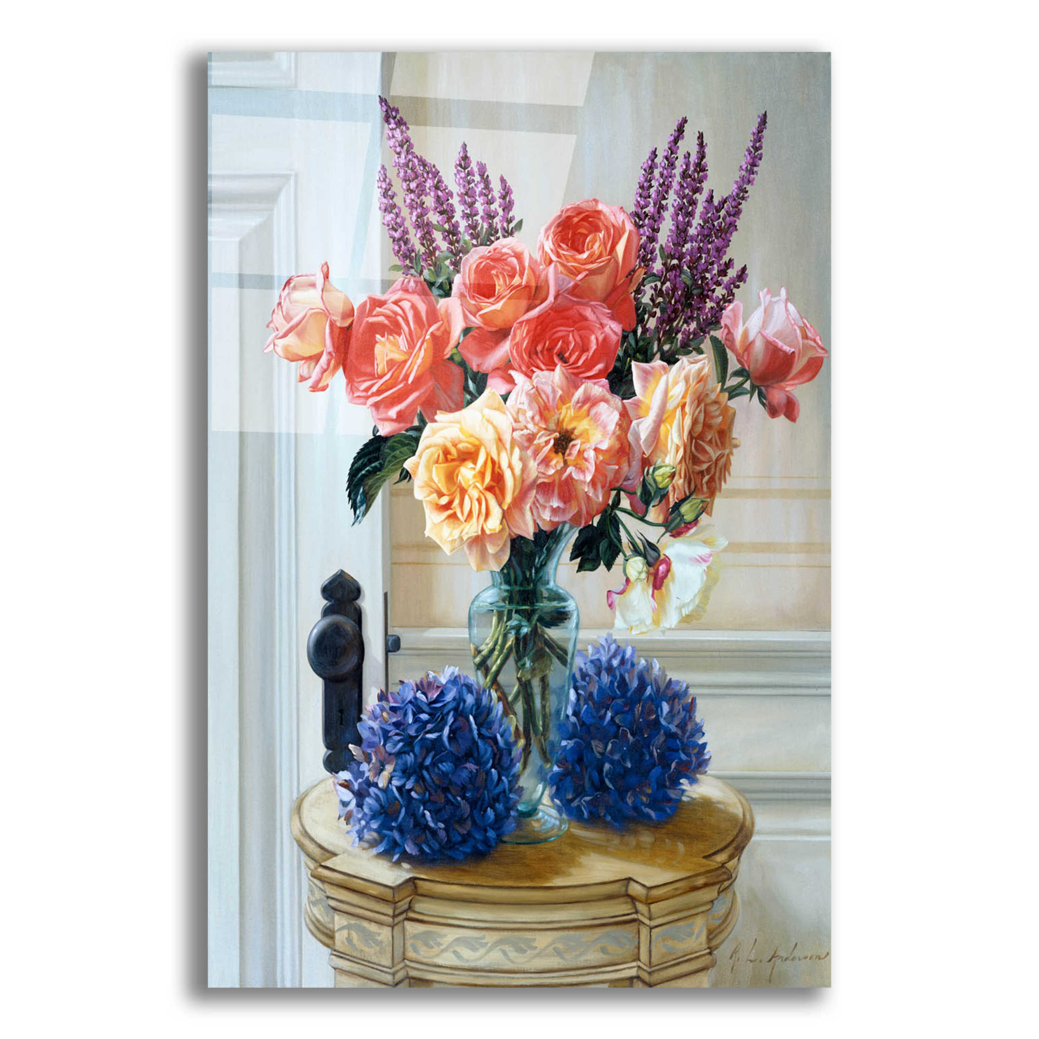 Ophelia & Co. ''Old Roses'' By Robin Anderson, Acrylic Glass Wall Art ...