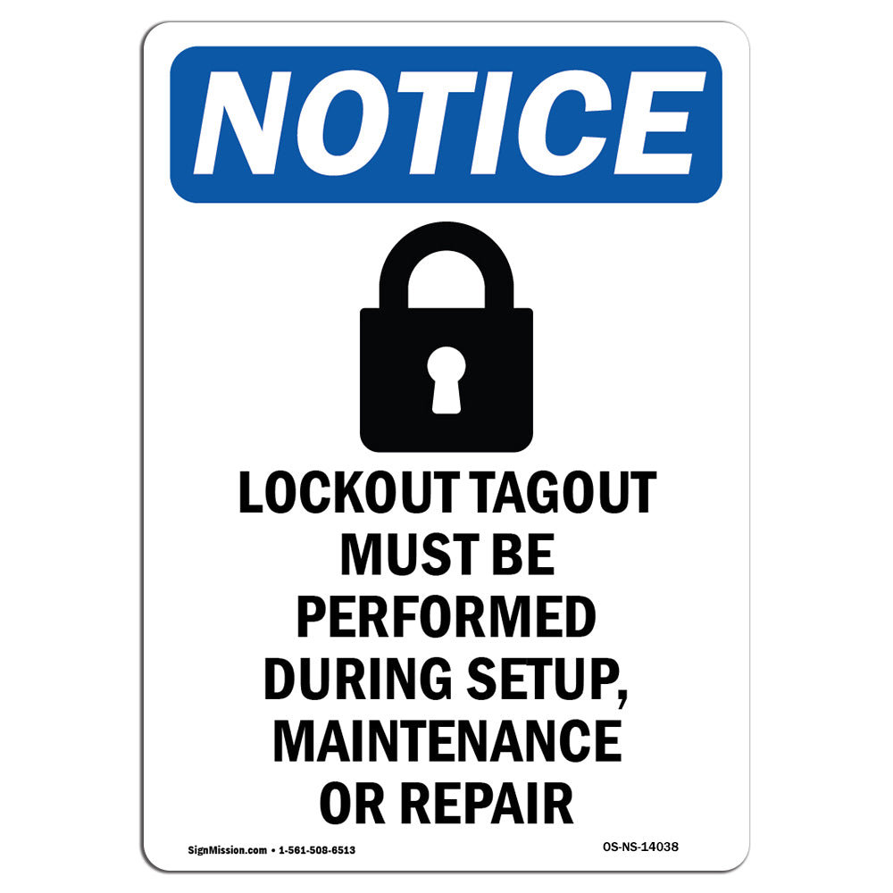 SignMission Lockout Tagout Must Sign with Symbol | Wayfair