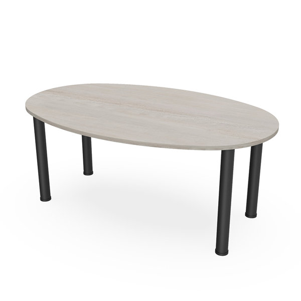 Skutchi Designs, Inc. 6x4 Oval Boat Meeting Room Table with Matte Black ...