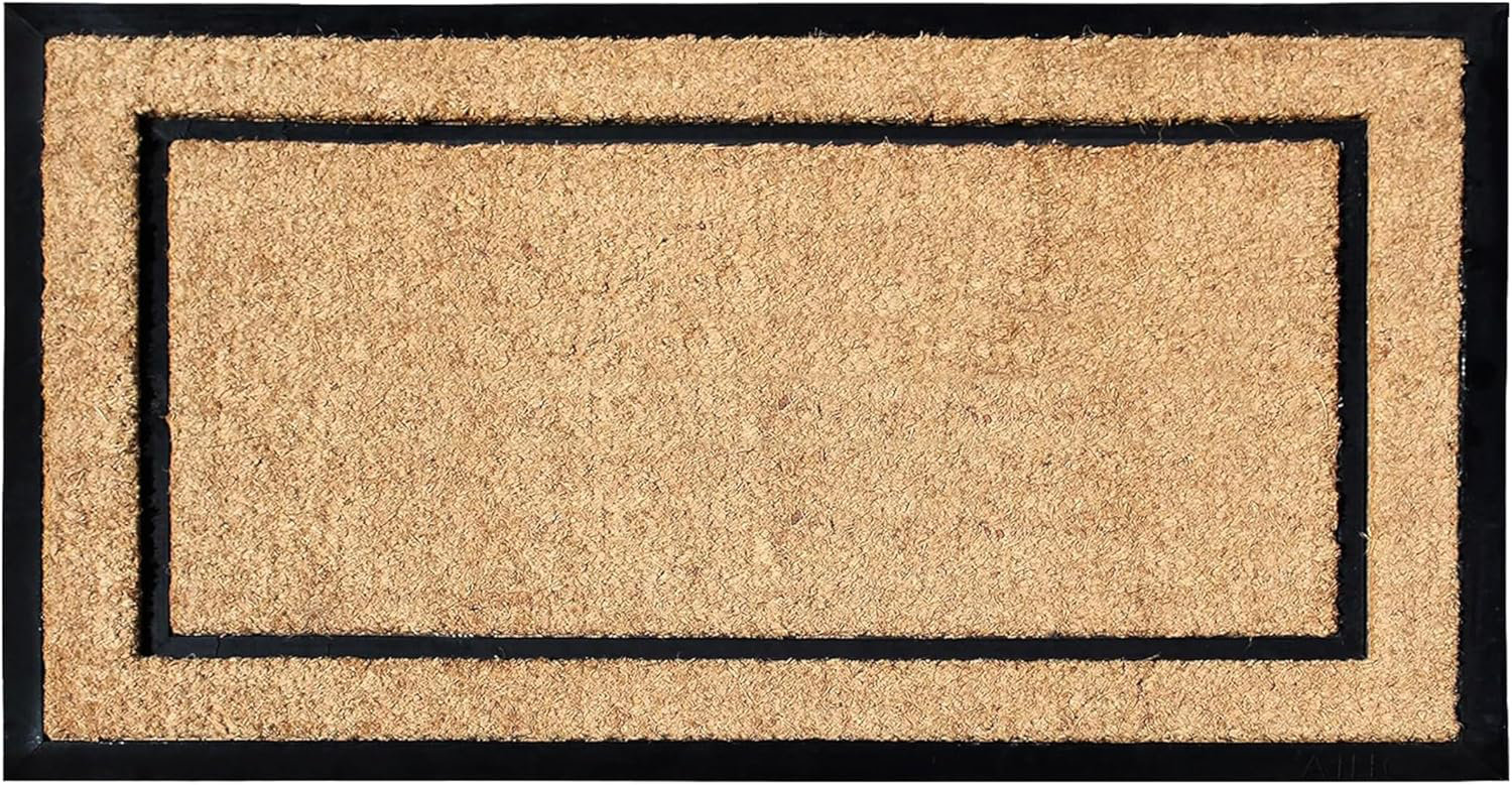 Latitude Run® Bilboroughs Rubber Coir Classic Border Doormat 24" x 48 ...