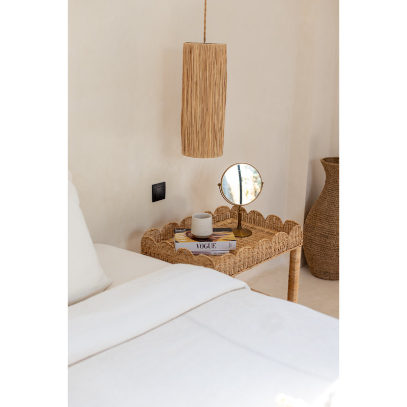 Zaara's Market Scallop Rattan Side Table | Wayfair