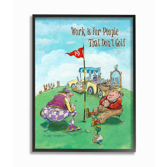 Red Barrel Studio® " People That Don't Golf Funny Cartoon Sports Design ...