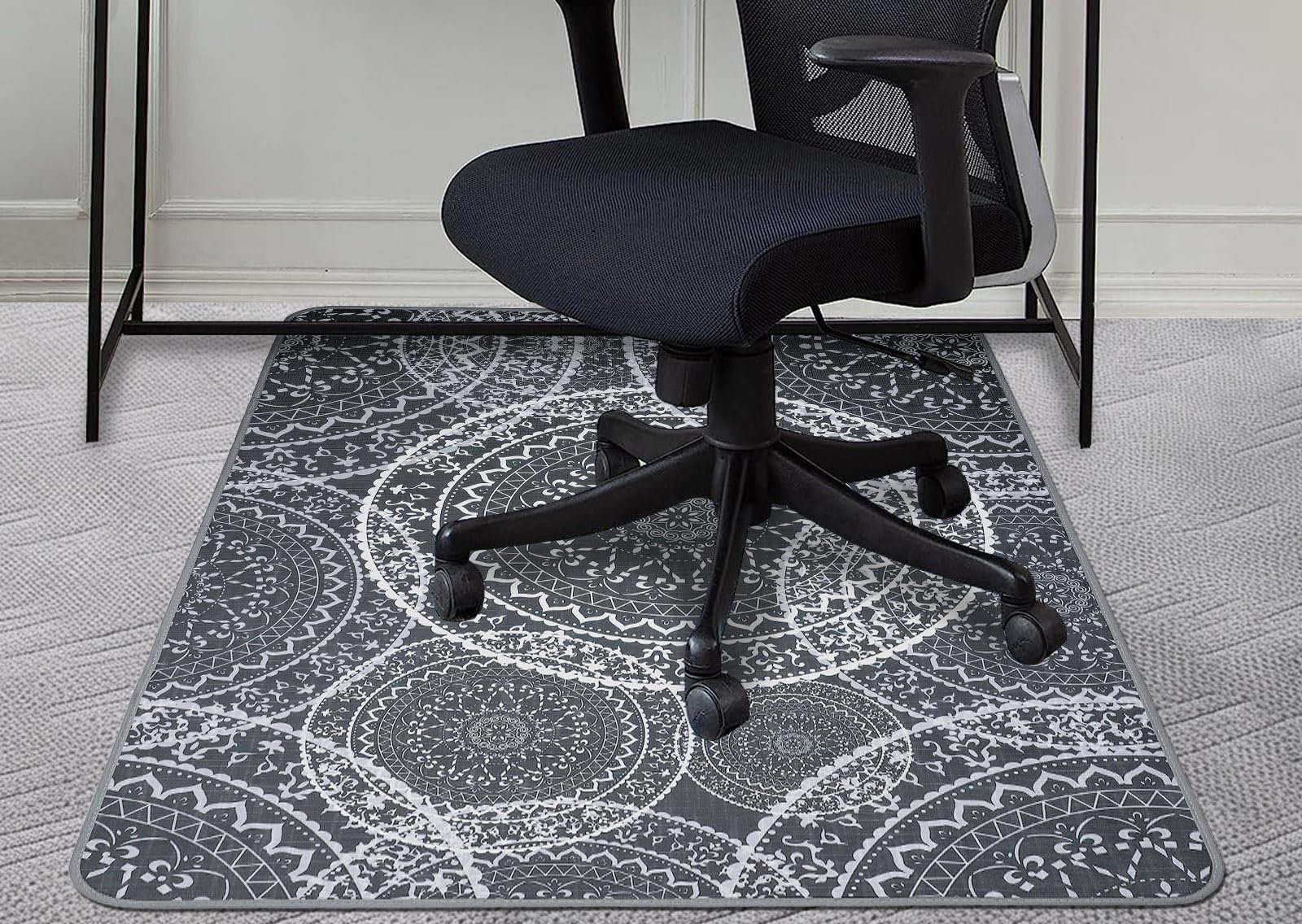 ONILEM 36" x 48" Grey Chair Mat for Carpeted Floors | Wayfair