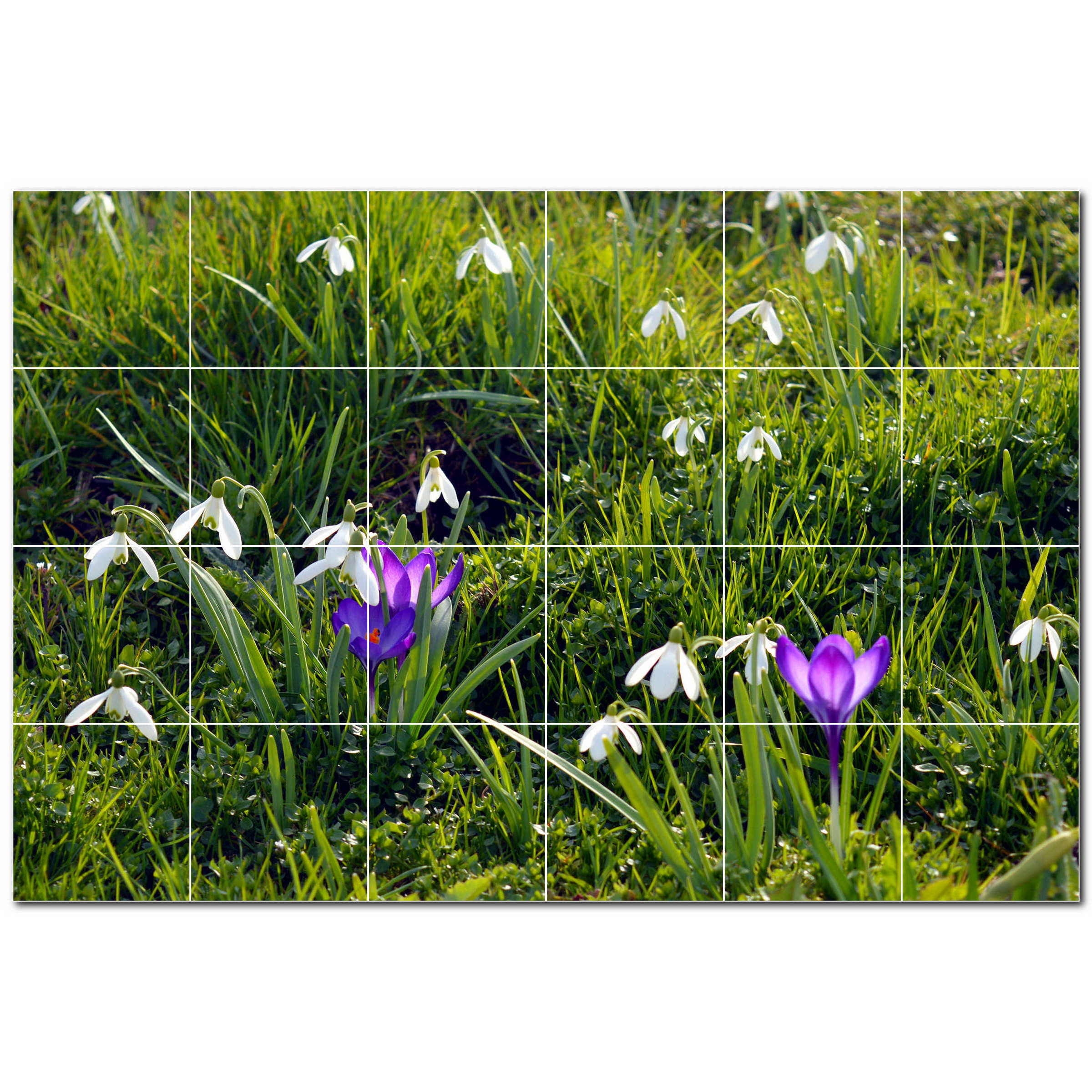 Picture-Tiles.com 48" x 32" Ceramic Spring Photo Decorative Mural Tile ...