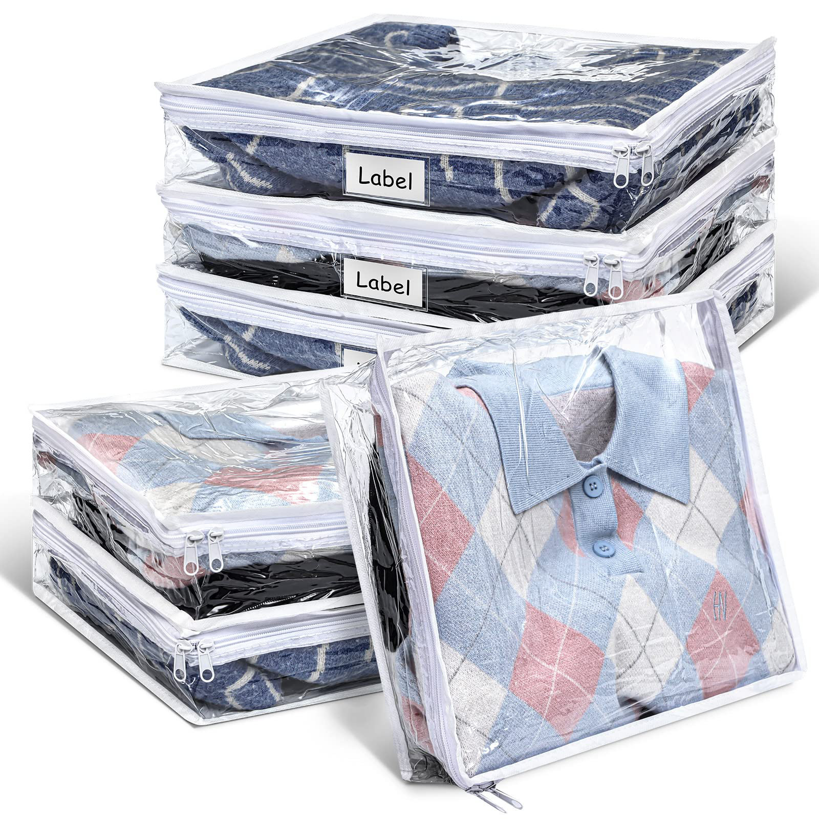 Latitude Run® 6 Pack Clear Storage Bags, PVC Plastic Storage Bags With ...