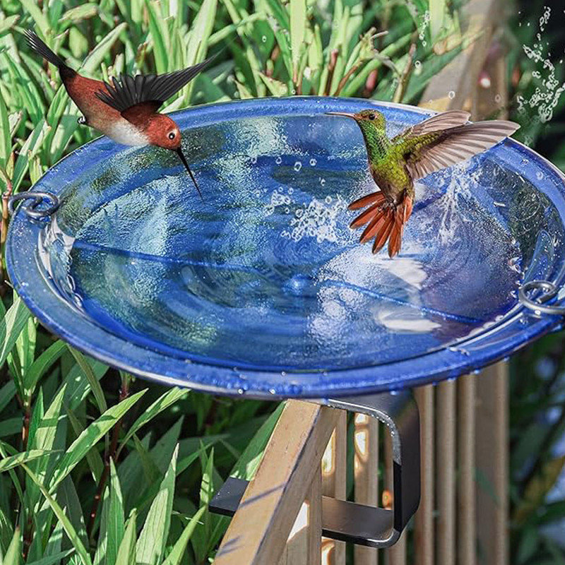 The Holiday Aisle® Durable Bird Bath, Glass Bird Baths Bowl Spa with ...