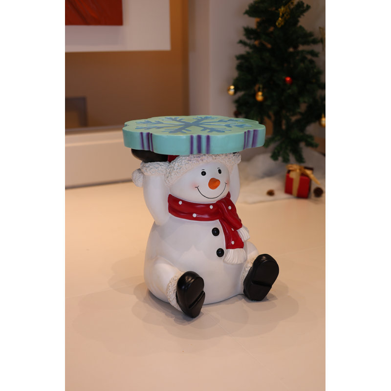 Hi-Line Gift Ltd. Lighted Snowman Christmas Side Table Decor Battery ...