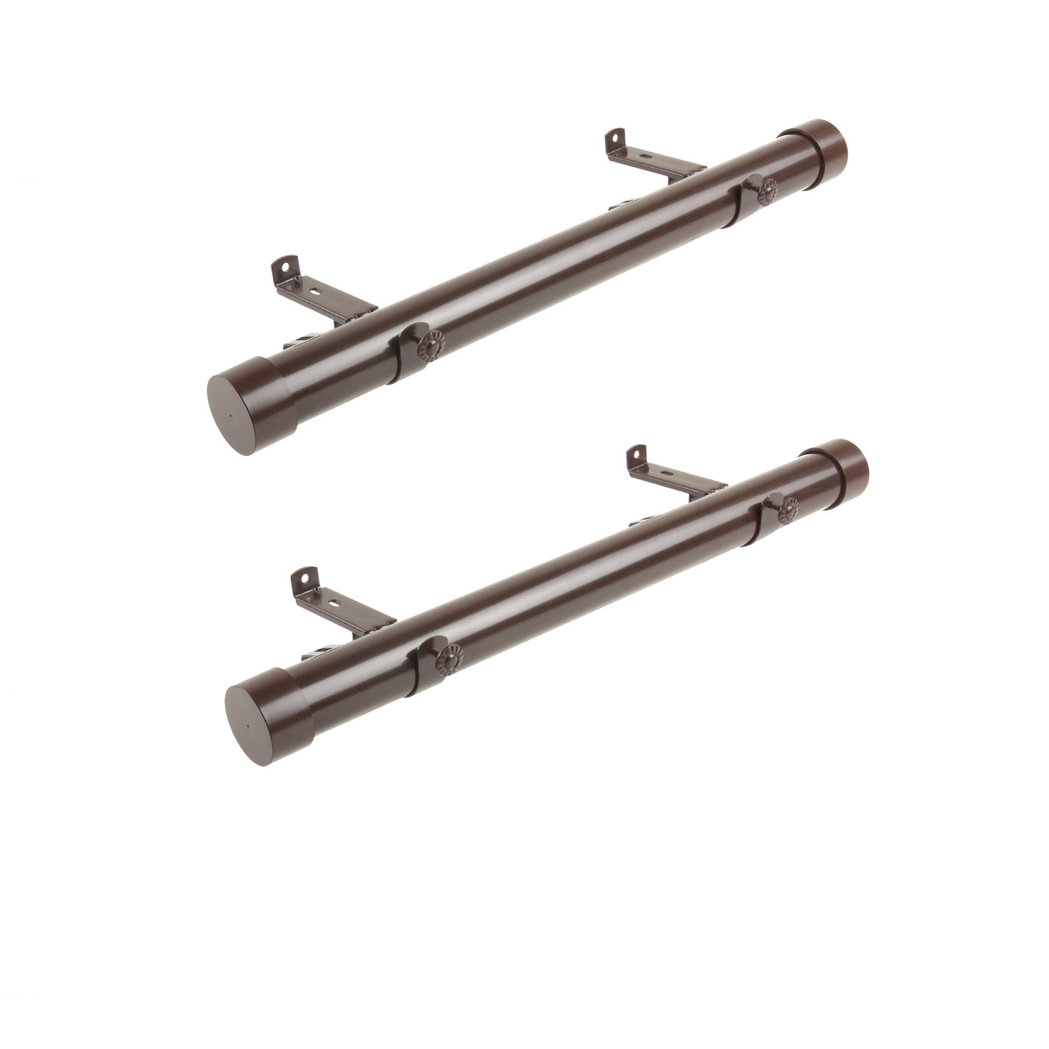 Latitude Run® 1-1/2 inch Side Curtain Rod 12-20 inch long , Set of 2 ...