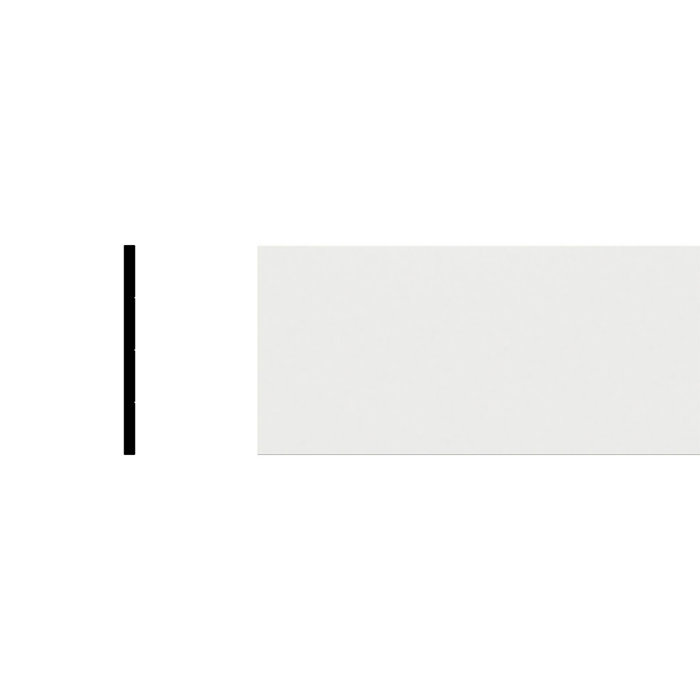 PCI Enterprises 5 7/8"H x 3/8"P x 96"L Flat Utility Trim Moulding, PVC ...