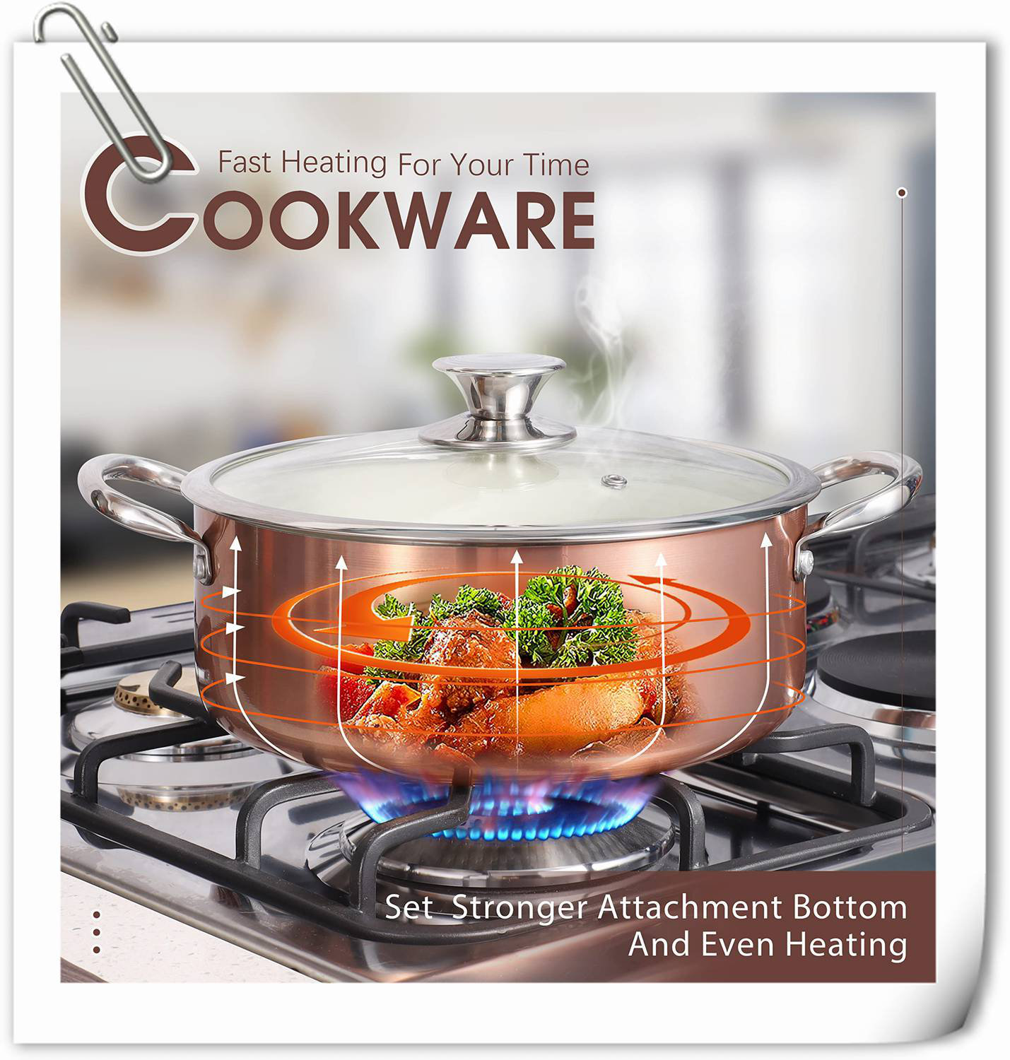 GLOBAL GIRLS LLC 13-Piece Cookware Set Non-Stick Ceramic Coating ...