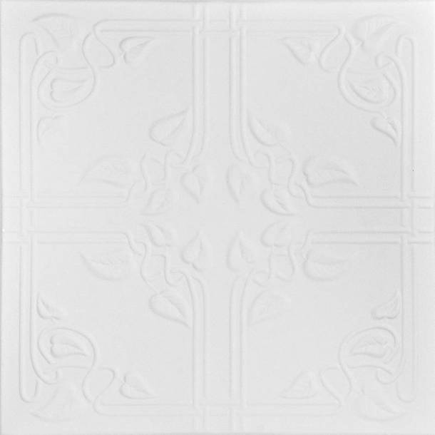 A La Maison Ceilings Ivy Leaves 1.6 ft. x 1.6 ft. Polystyrene Glue-up ...