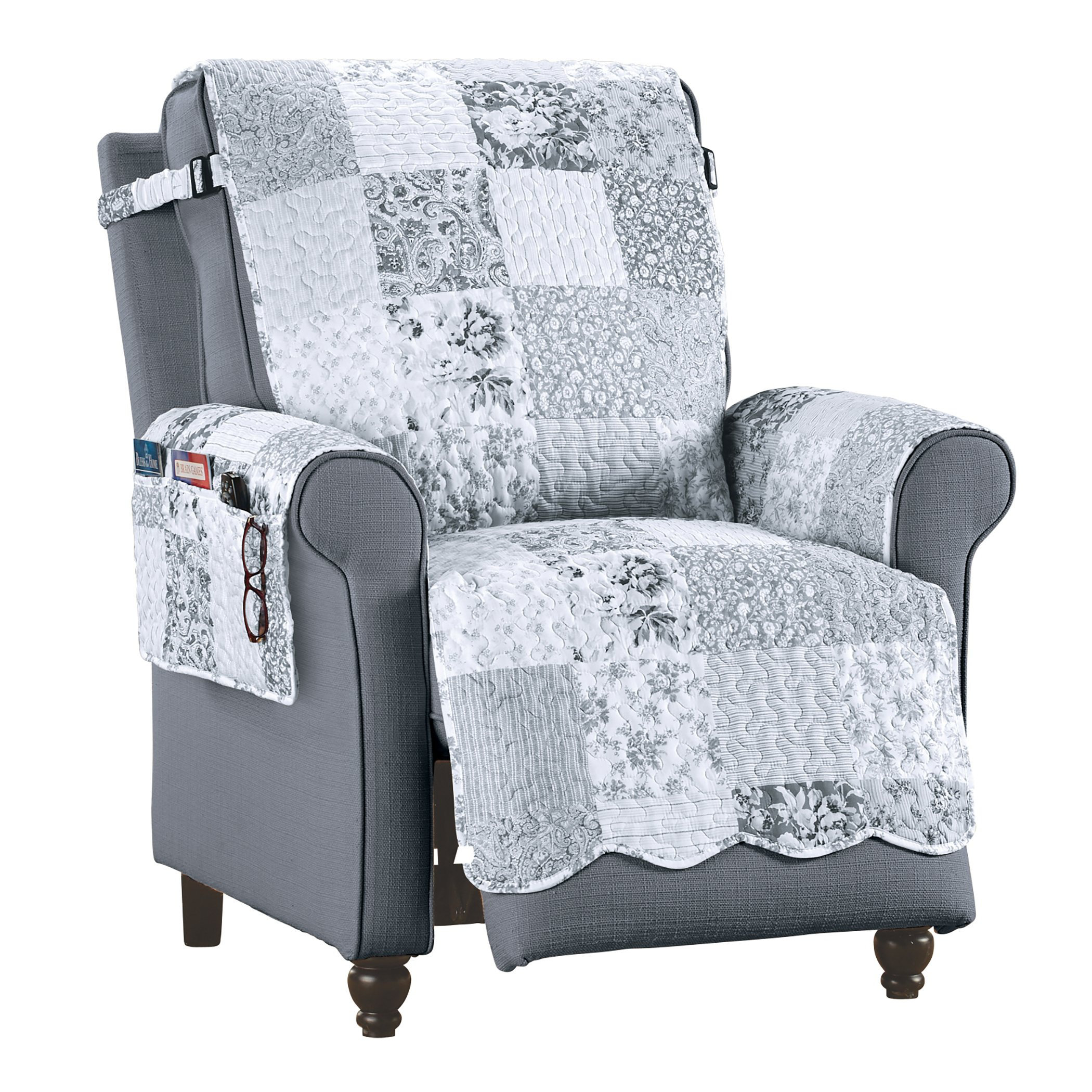 Ophelia & Co. Eden Floral Patchwork Scalloped Edge Furniture Protector ...