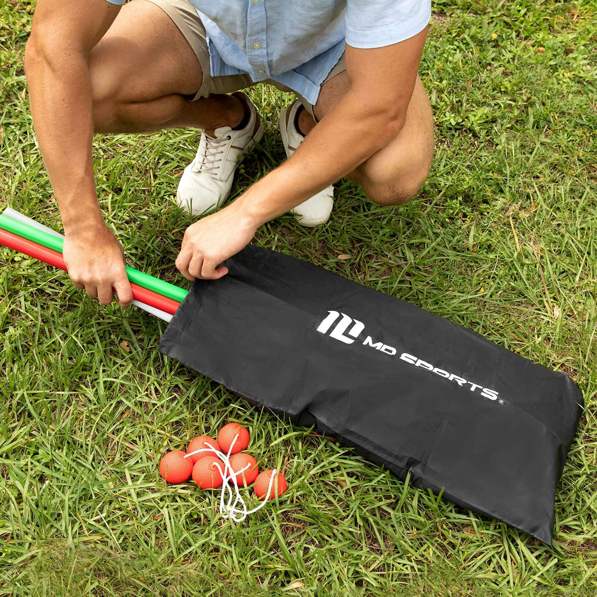 MD Sports Ladder Toss Game Set, Portable Foldable PVC with Weighted ...