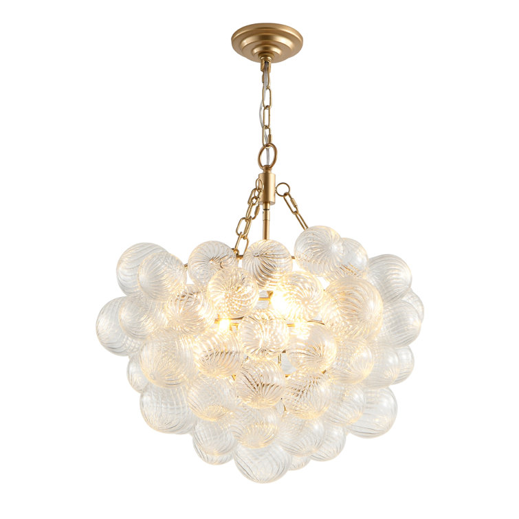 Corrigan Studio® Gold Pendant Light Chandelier with Threaded Clear ...
