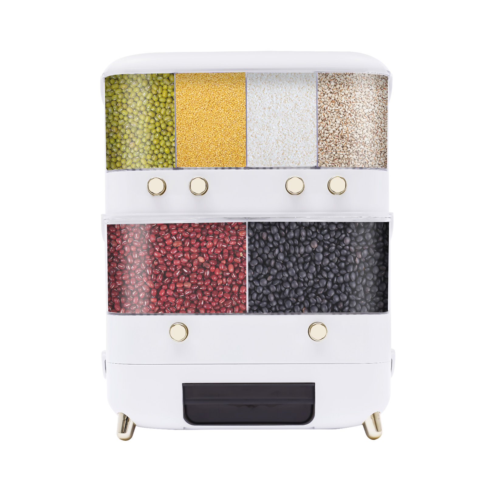 Prep & Savour Cerell 10kg Cereal Dispenser Rice Grain Kitchen Dry Food ...