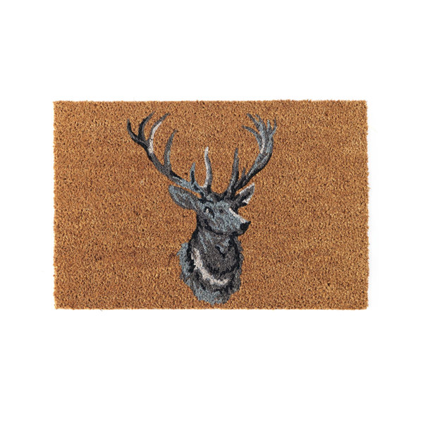 Alpen Home Karesinda Stag Coir 40 x 60 cm Non-Slip Door Mat | Wayfair.co.uk