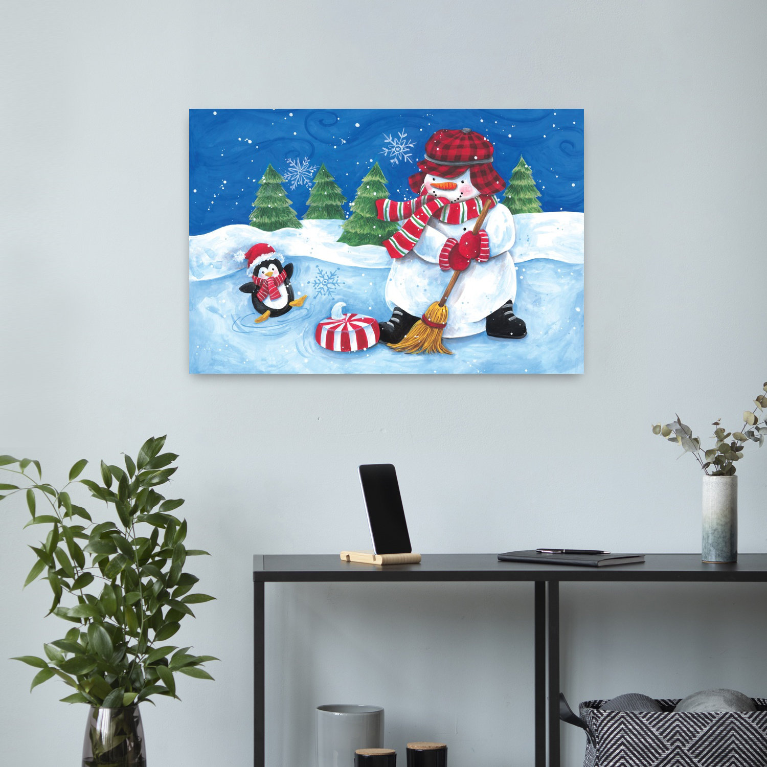 Alcott Hill® Candy Curling Whimsical Abstract Contemporary Penguin ...