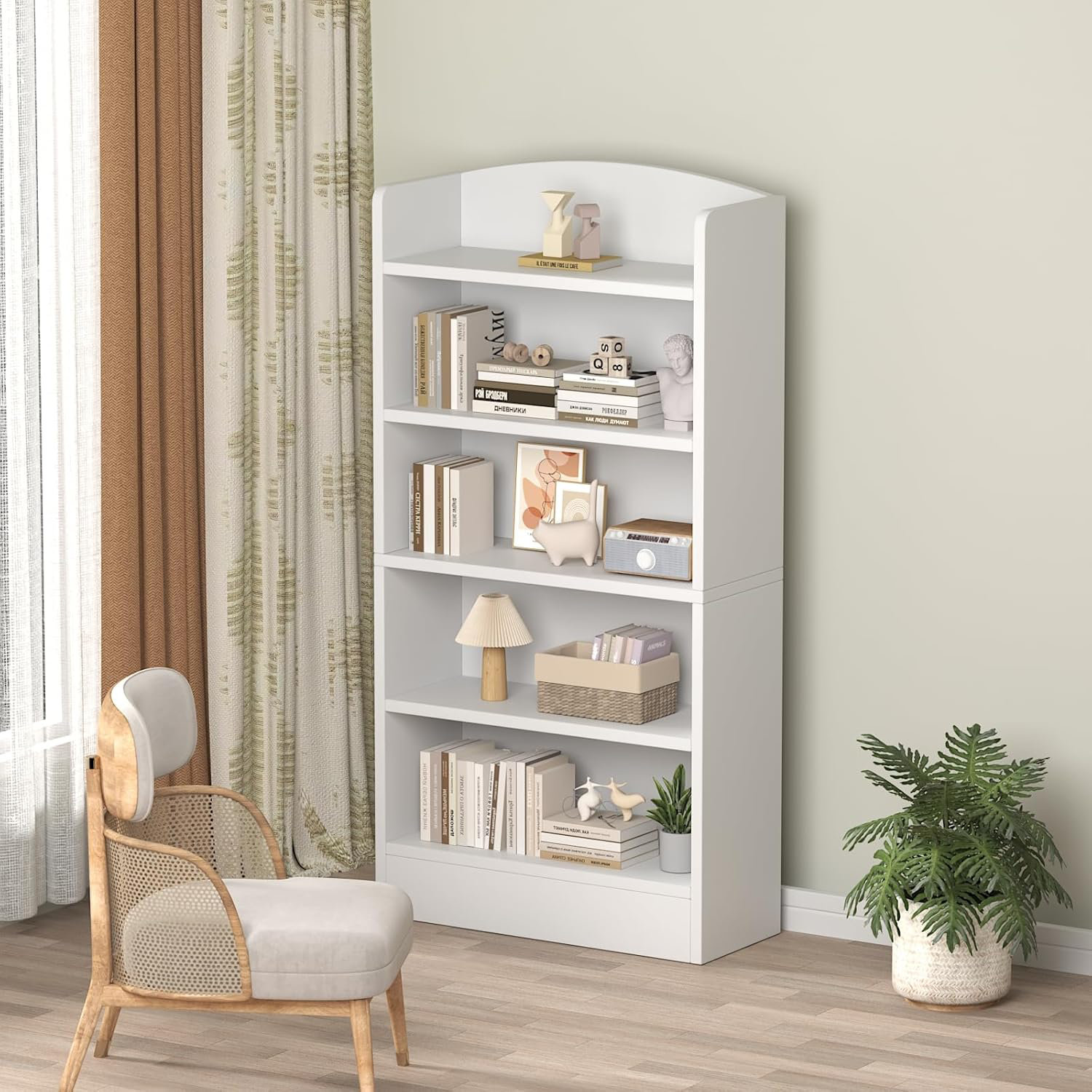 Latitude Run® ALISENED 5-Tier Bookcase, Open Bookshelves and Bookcases ...
