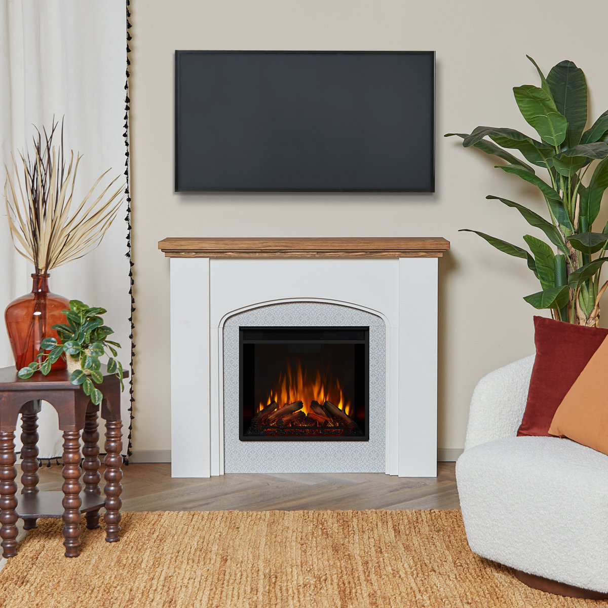 Real Flame Anika 49" Electric Fireplace with Reversible Surround by ...