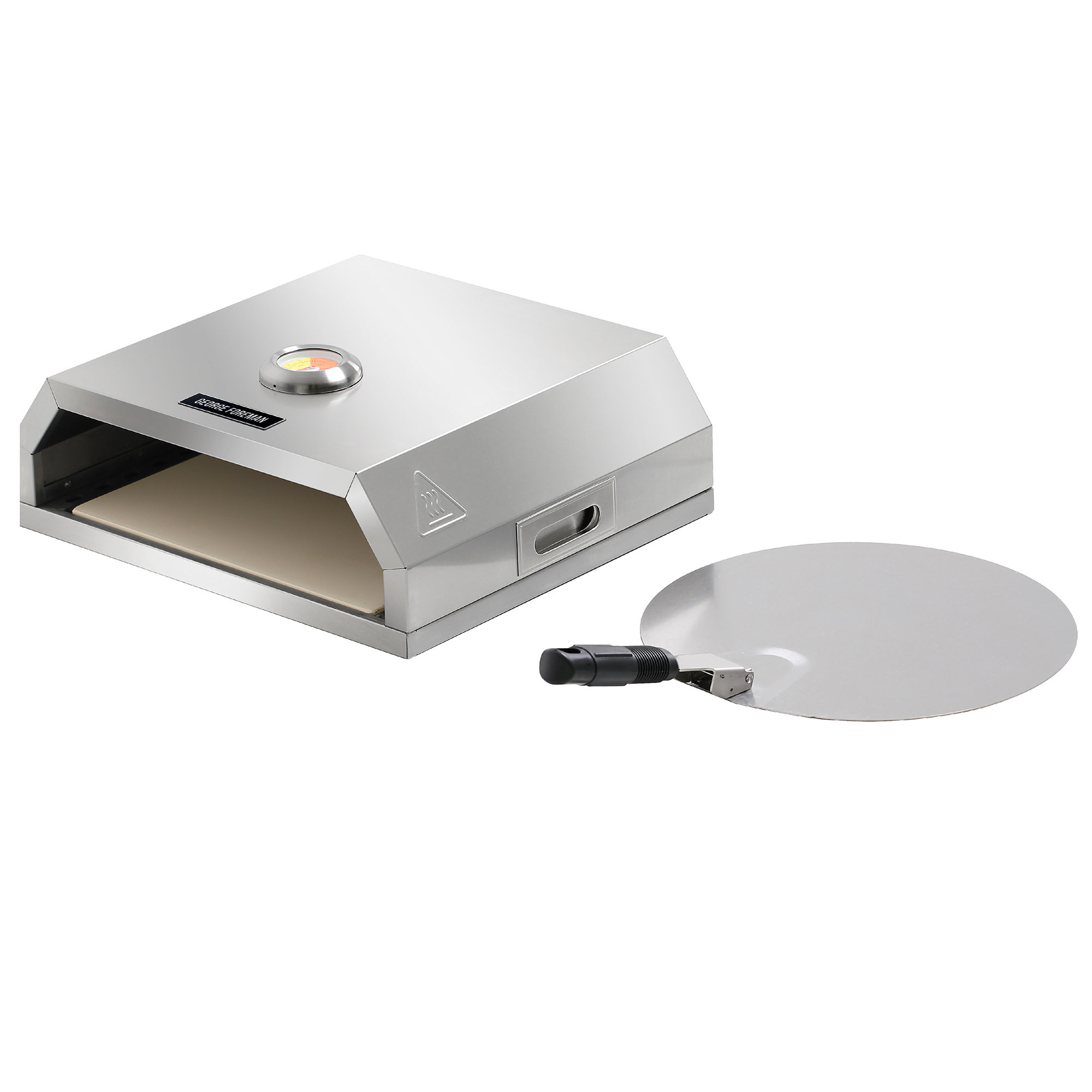 George Foreman GFPO1SSPC BBQ Grill Top Pizza Oven with Paddle in ...
