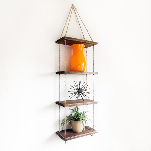 East Urban Home 4 Piece Spruce Solid Wood Tiered Shelf | Wayfair
