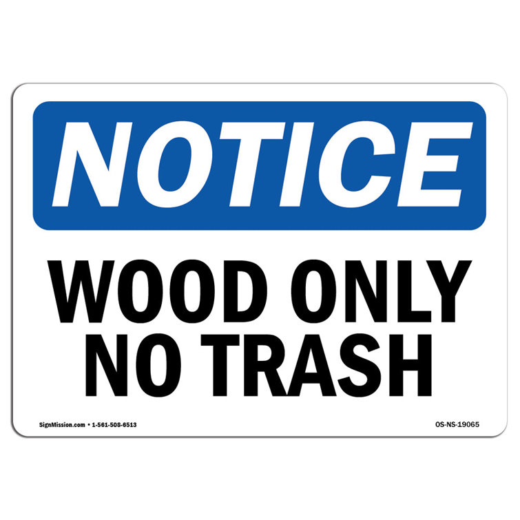 No Trash Sign